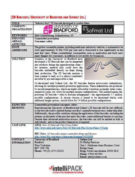 intelliPACK Case Study – University of Bradford & Sofmat Ltd. – PAC Global